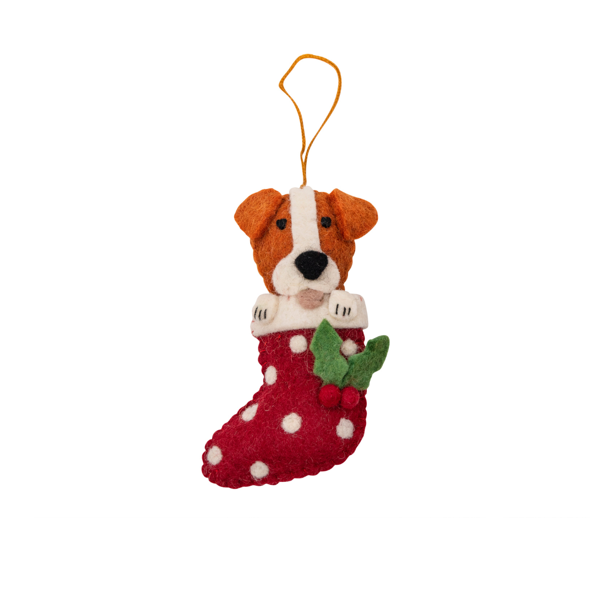 Pashom Christmas Jack Russel in Stocking | Unique Christmas decorations